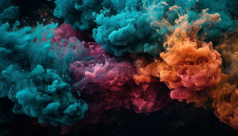 Vibrant Colors Exploding in a Futuristic Design Generated by AI Stock ...