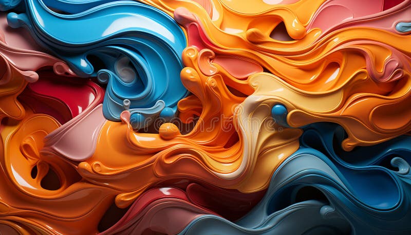 Vibrant Colors Flow in a Smooth, Modern Wave Pattern Illustration ...
