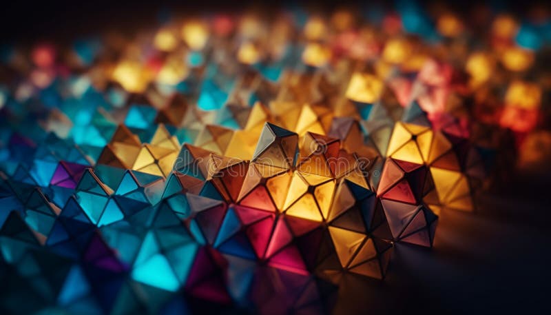 Vibrant Colors and Glowing Shapes Illuminate Celebration Generated by ...