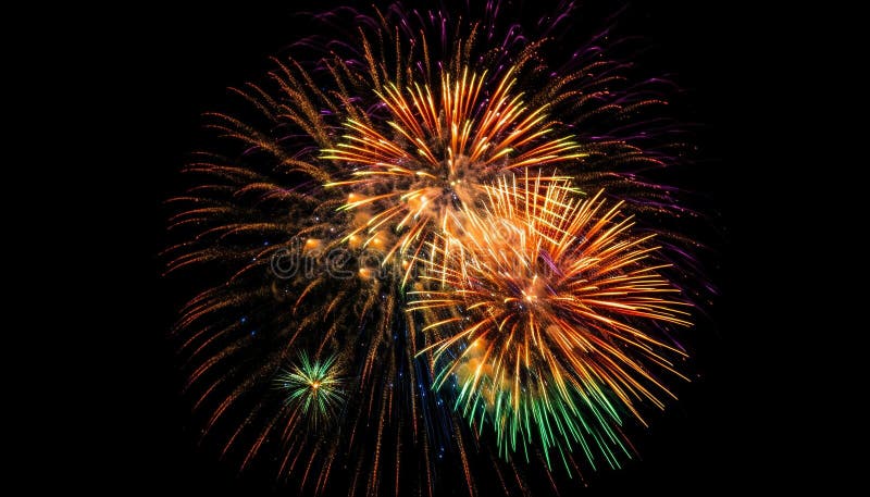 Vibrant Colors Illuminate the Dark Night in Explosive Celebration ...