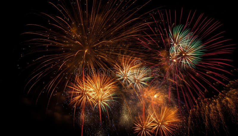 Vibrant Colors Illuminate the Dark Night in Explosive Celebration ...