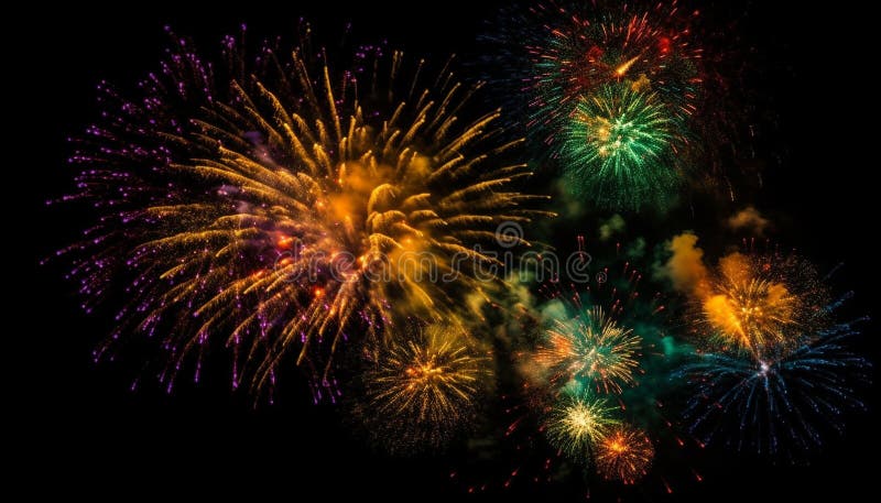 Vibrant Colors Illuminate the Night Sky in Explosive Celebration Event ...