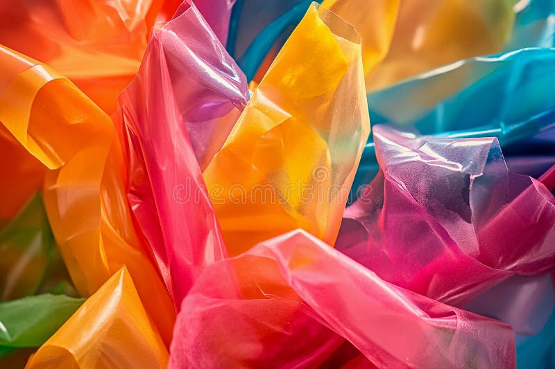 Vibrant Colors Intertwine in a Playful Display of Translucent Plastic ...