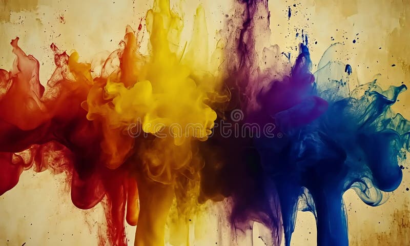 Vibrant Colors Mixing in Abstract Art Form Stock Footage - Video of ...