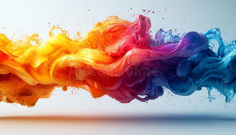 Vibrant Colors Mixing in Smooth Liquid Motion Wave Generated by AI ...