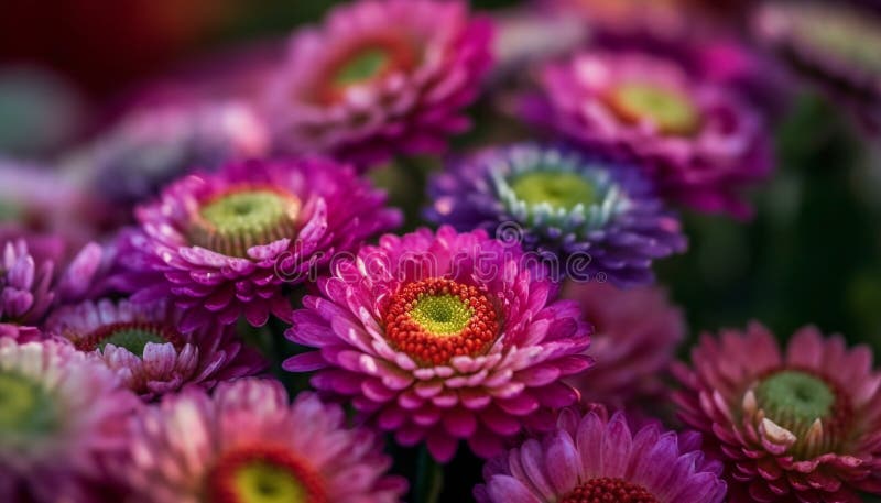 Vibrant Colors of Multi Colored Daisies in a Beautiful Bouquet ...