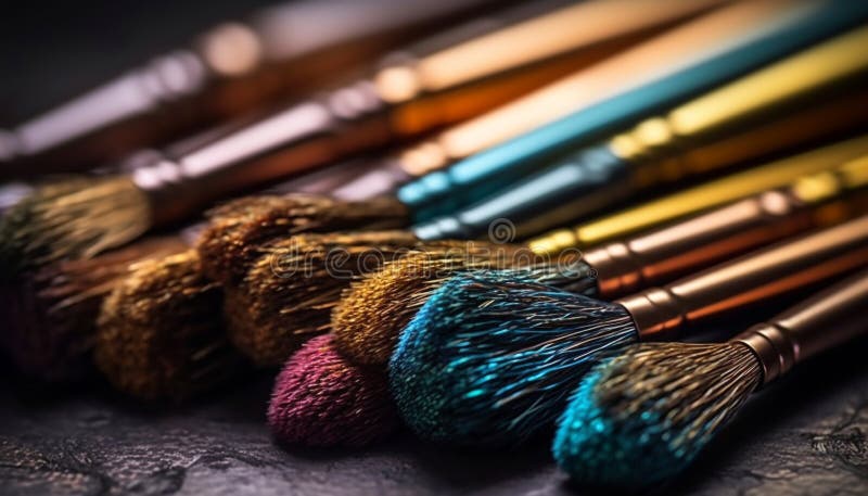 Vibrant Colors on a Multi Colored Palette, a Beauty Artist Tool ...