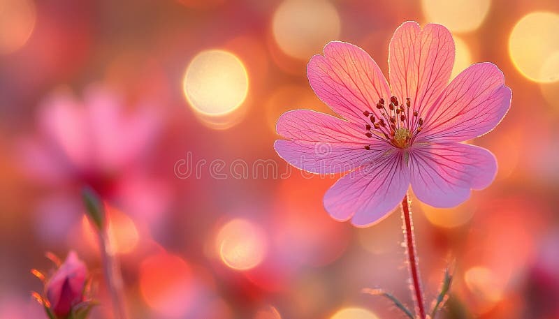 Vibrant Colors in Nature, Beauty in Summer Meadow Generated by AI Stock ...