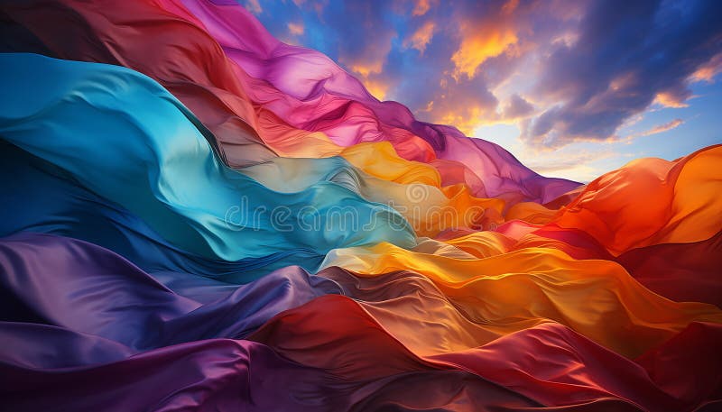 Vibrant Colors in Nature Create a Smooth, Abstract Wave Pattern ...