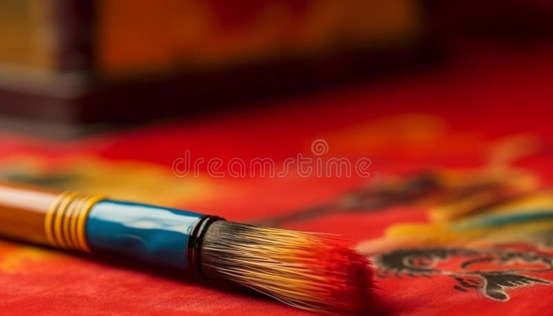 Vibrant Colors of Paint and Ink on Paper Create Art Generated by AI ...