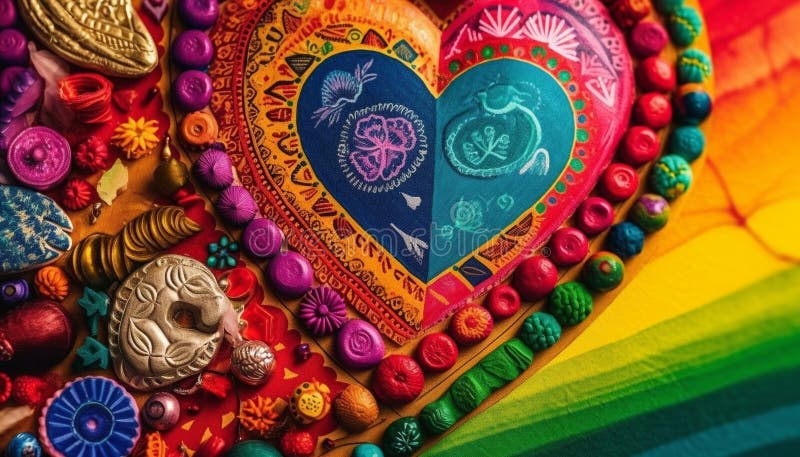 Vibrant Colors and Patterns Adorn Indian Textiles Generated by AI Stock ...