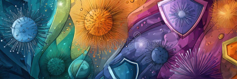 Colorful Abstract Representation of a Healthy Immune System with ...