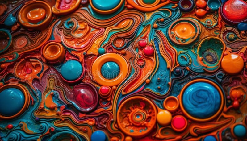 Vibrant Colors Splash in Abstract Pattern, Creating a Modern Backdrop ...