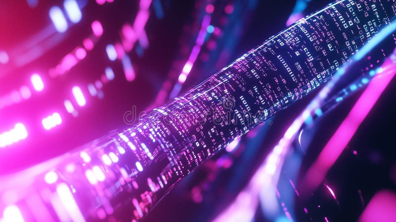 Vibrant Colors Swirl in Data Streams, Depicting a Dynamic Digital ...