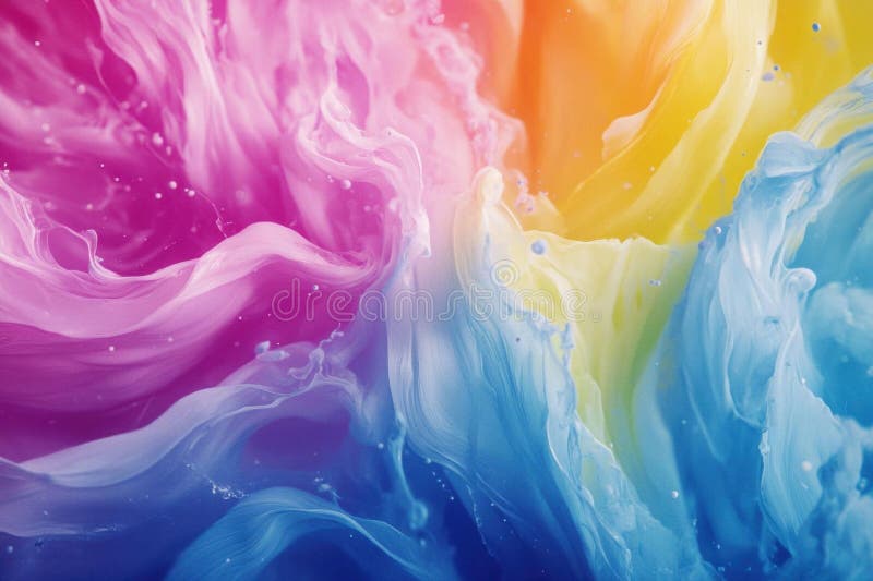 Vibrant Colors Swirl and Mix Beautifully Stock Illustration ...