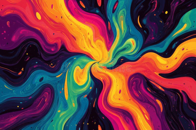 Vibrant Colors Swirling Together, Creating an Abstract Background with ...
