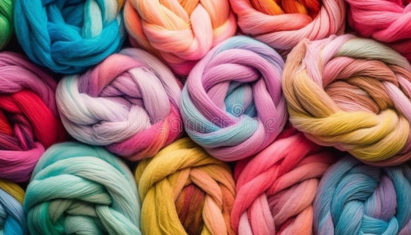 Vibrant Colors of Wool Spools in a Row Generated by AI Stock ...