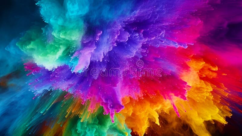Vibrant Colourful Color Explosion Illustration Background Wallpaper ...