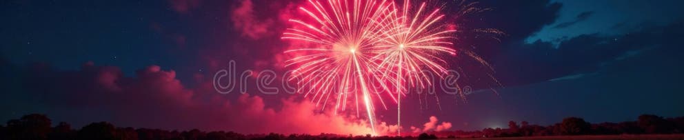 Vibrant Colours Bursting from a Large Spherical Firework Explosion in ...
