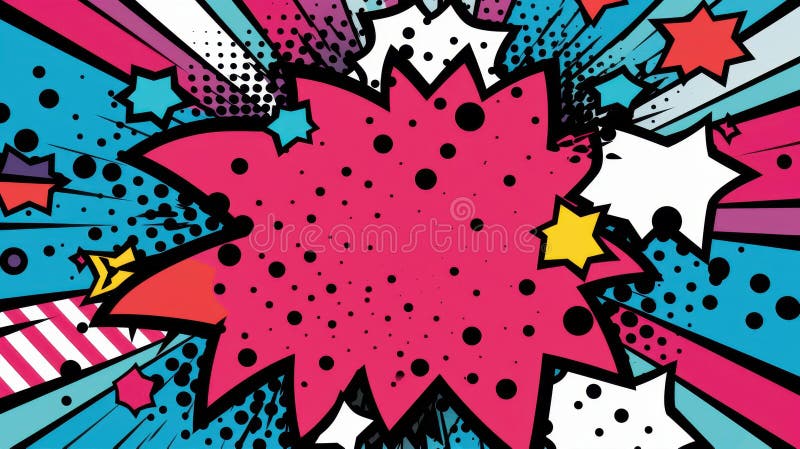 Vibrant Comic Book Art with Exaggerated Clouds and Dynamic Lines in a ...