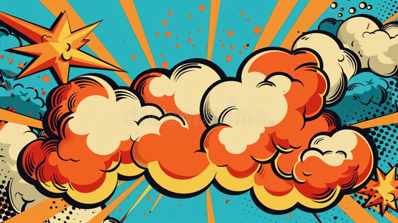 Vibrant Comic Book Background with Bright Color Bursts and Dynamic ...