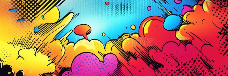 Vibrant Comic Book Background Featuring Dynamic Action Lines and ...