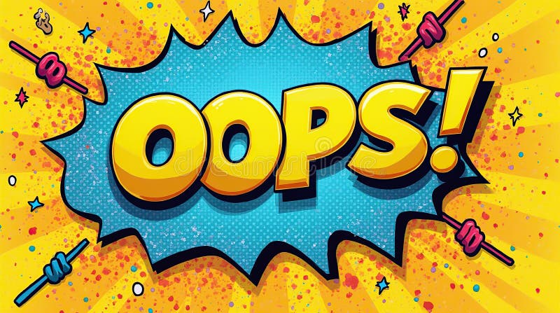 Comic Book Style Speech Bubble with Bold Oops Text Stock Illustration ...