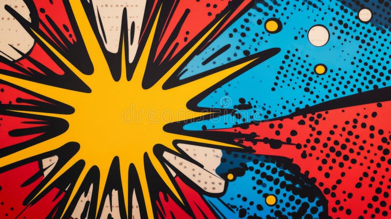 Vibrant Comic Book Explosion Background Stock Illustration ...