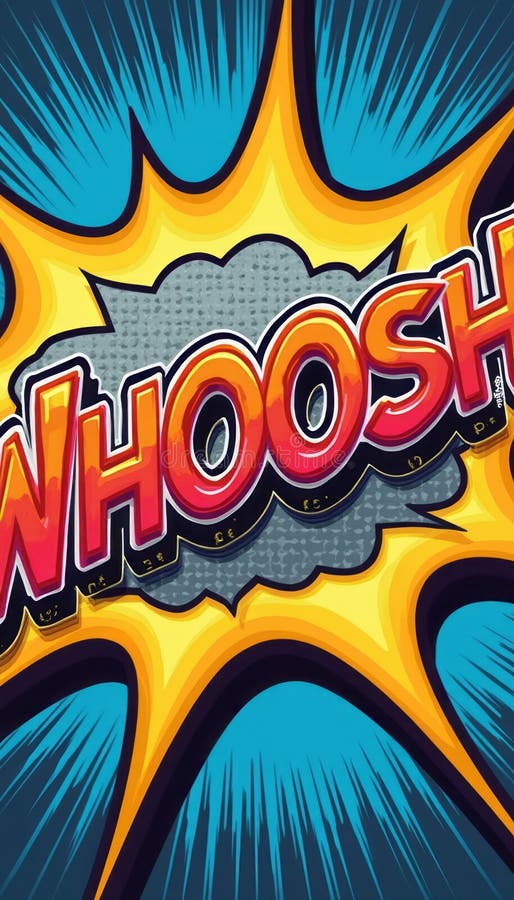 Dynamic Comic-style Explosion with the Word WHOOSH Stock Image - Image ...