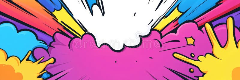 Vibrant Comic Book Explosion Dynamic Energy Vibrant Colors Playful ...