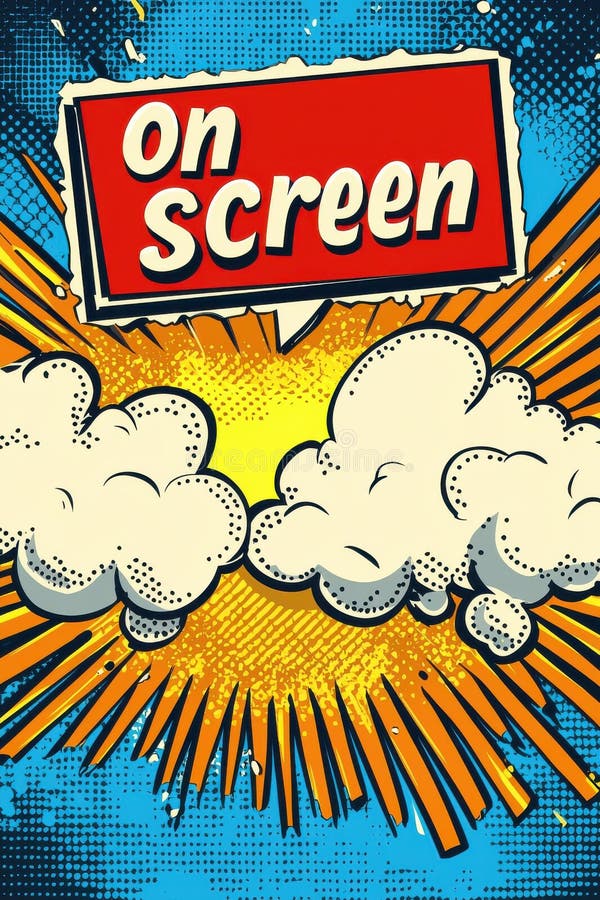 Vibrant Comic Book Explosion with on-screen Text Stock Photo - Image of ...