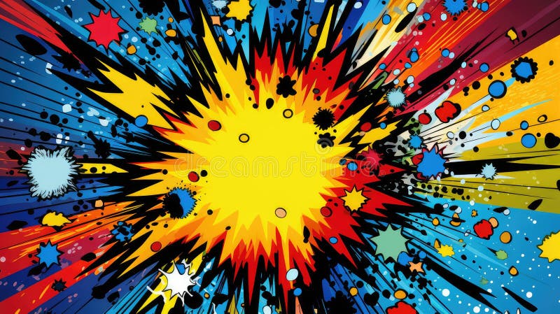 Vibrant comic book pop stock illustration. Illustration of speech ...