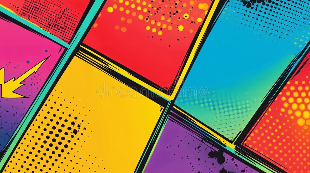 Vibrant Comic Book Scenes Compilation for Creative Projects Stock ...