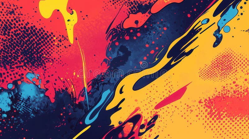 Vibrant Comic Book Style Background Featuring Dynamic Action Lines and ...