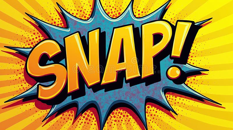 Bright Colorful Comic Book Style Snap Word Explosion Background Stock ...