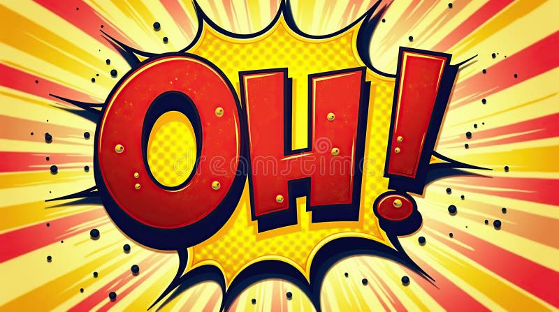 Vibrant Comic Book Style Explosion with Oh! Text Stock Illustration ...
