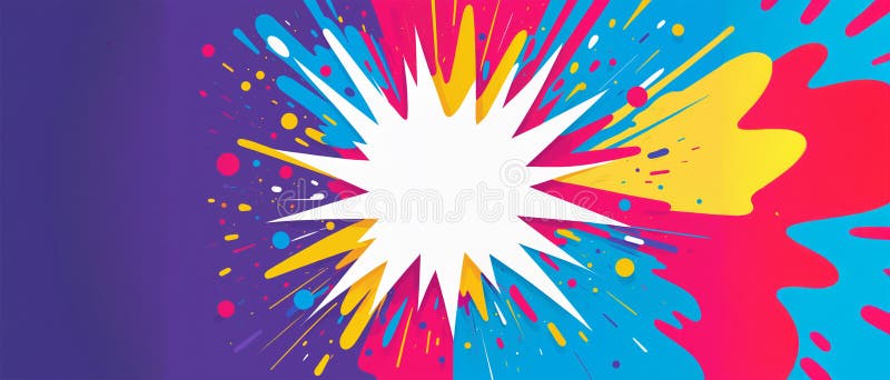 Vibrant Comic Burst Abstract Background Stock Illustration ...