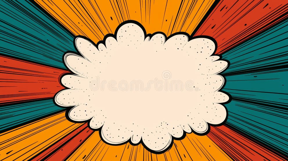 Vibrant Comic Panel Design with Colorful Background and Empty Speech ...