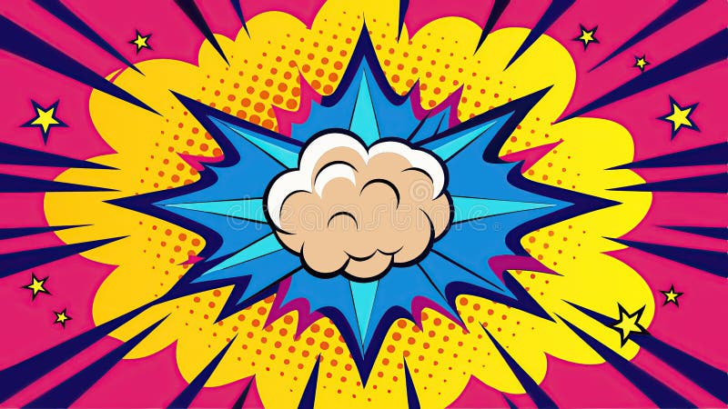 Vibrant Comic Pop Art Background with a Dynamic Explosion Burst Stock ...