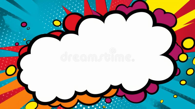 Vibrant Comic Speech Bubble Template for Creative Text Designs Stock ...