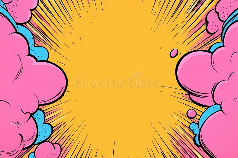 Vibrant ComicStyle Abstract Art Background Stock Illustration - Illustration of background ...