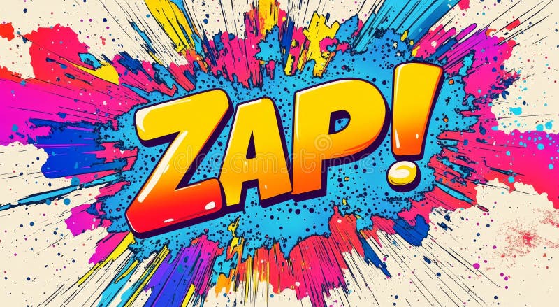 A Vibrant Comic-style Artwork, "ZAP!!" Captures the Explosive Energy ...