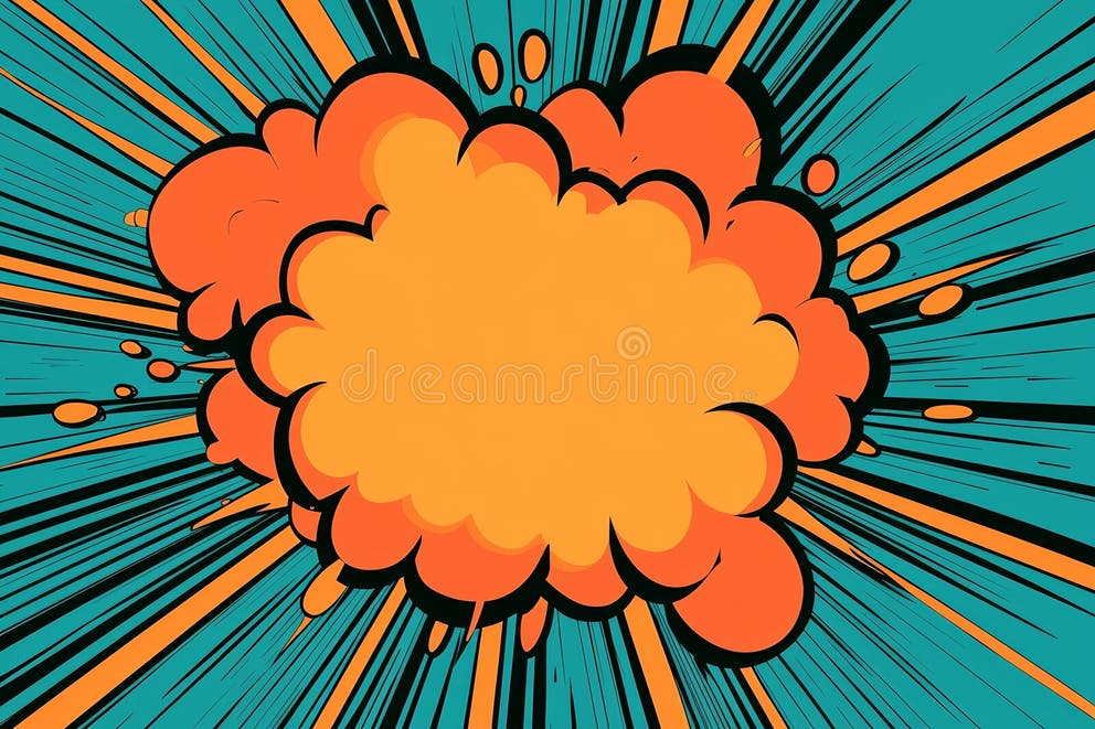 Vibrant Comic Style Background with Burst Effects Stock Illustration ...