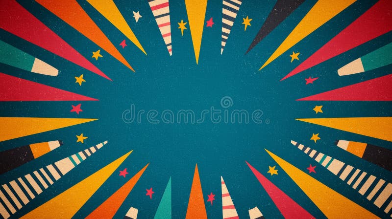Vibrant Comic Style Background with Colorful Rays and Stars for Creative Projects Stock ...