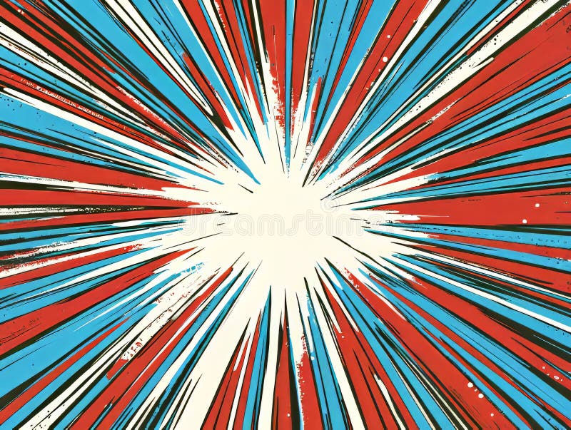 A Vibrant Comic-style Background in Red and Blue, Accented with ...