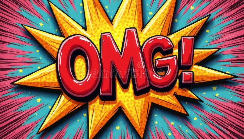 Vibrant Comic-style Explosion with OMG Text Stock Image - Image of ...