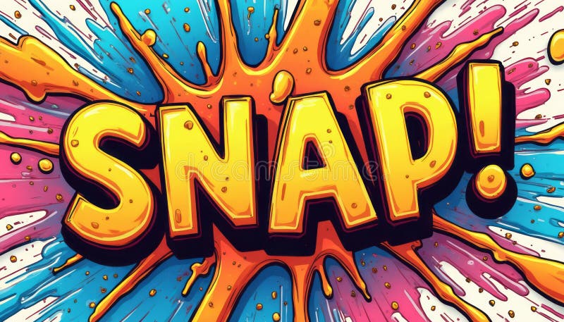 Vibrant Comic Style Explosion Word Snap Stock Photos - Free & Royalty ...