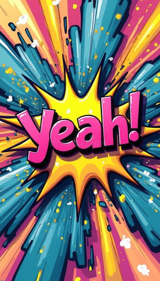 Vibrant Comic Style Explosion Word Yeah Stock Photos - Free & Royalty ...