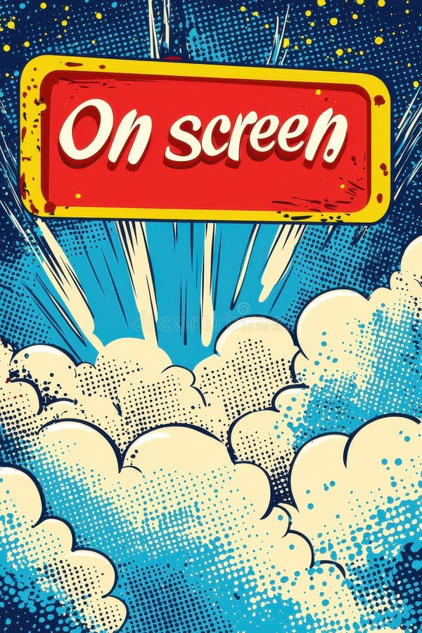 Vibrant Comic Style Illustration with Explosive Cloud Burst Stock Image ...