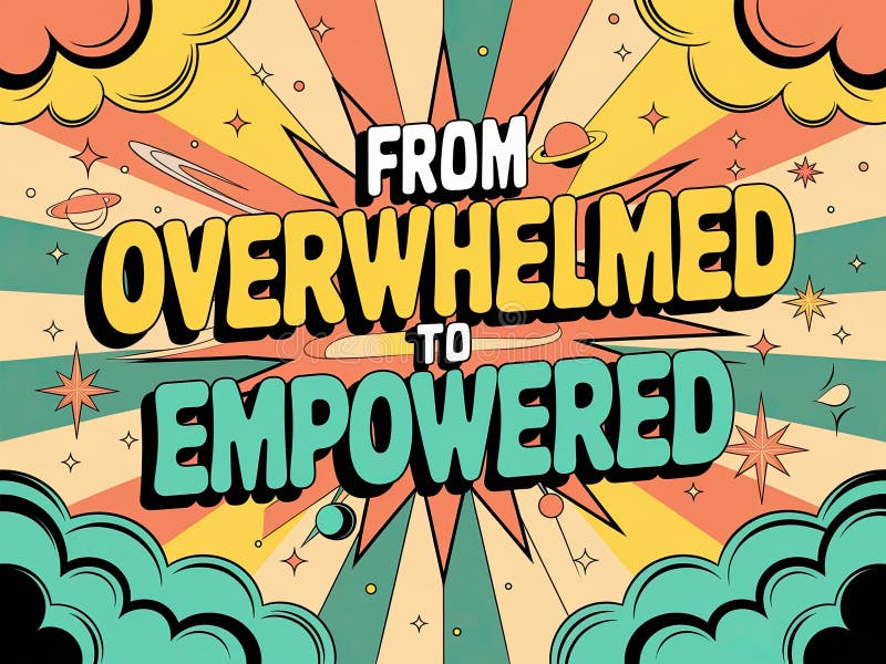 Vibrant Comic-Style Illustration with Motivational Message and ...